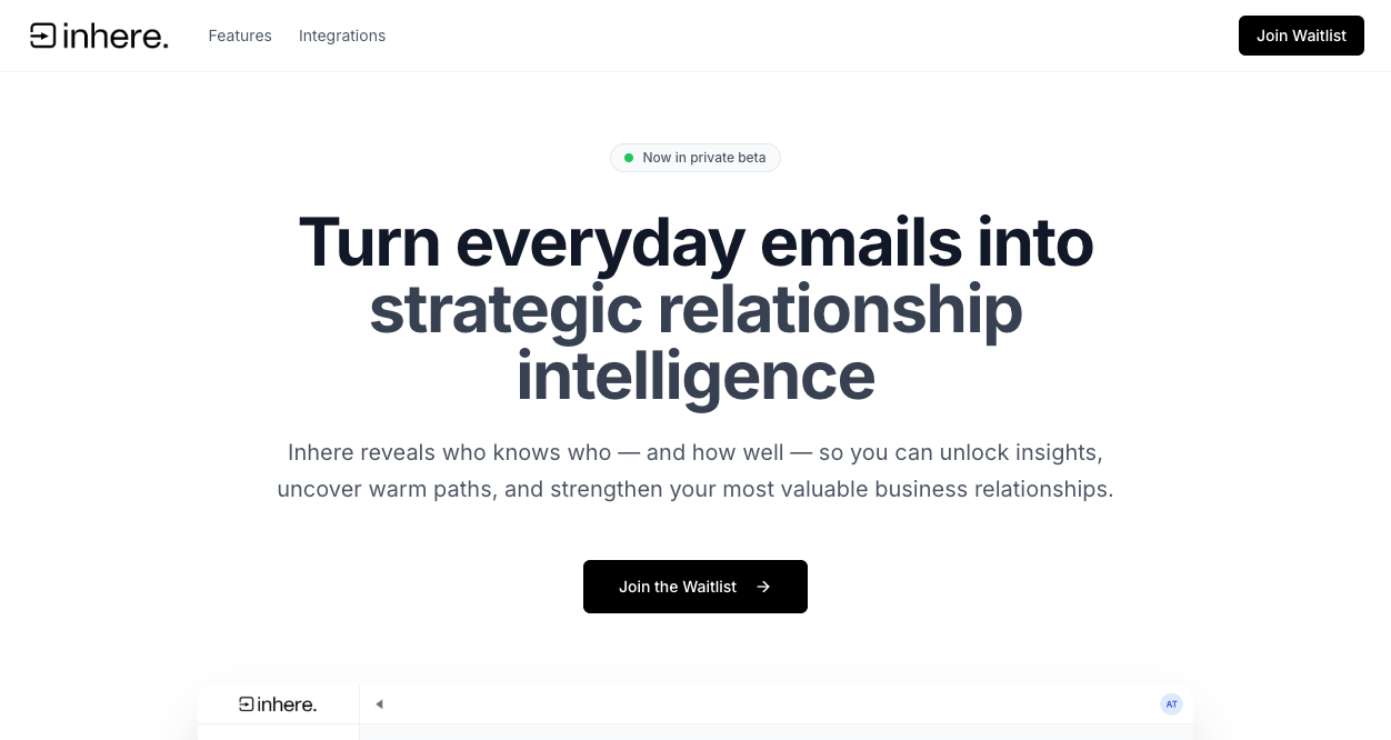 Inhere - Turn Emails into Relationship Intelligence